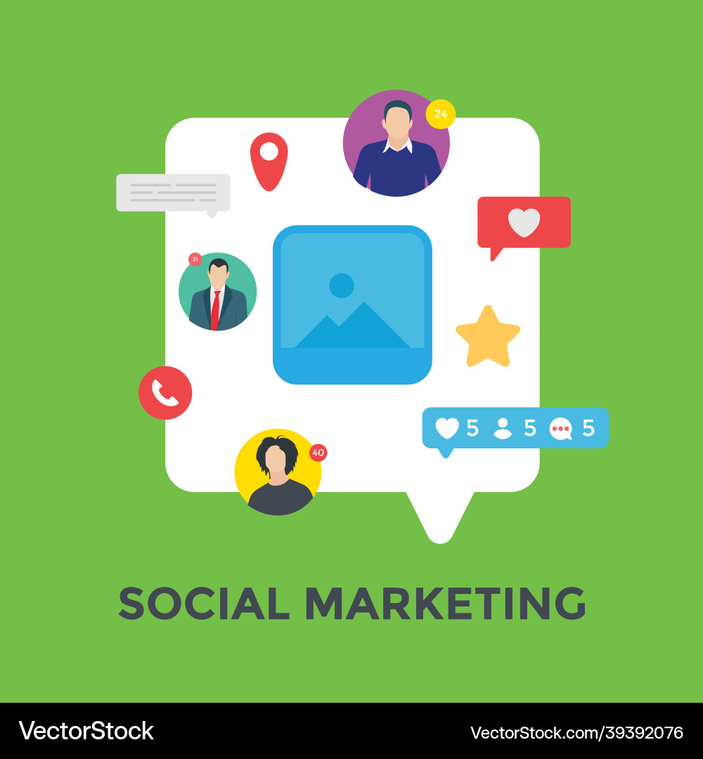 Social media marketing Royalty Free Vector Image