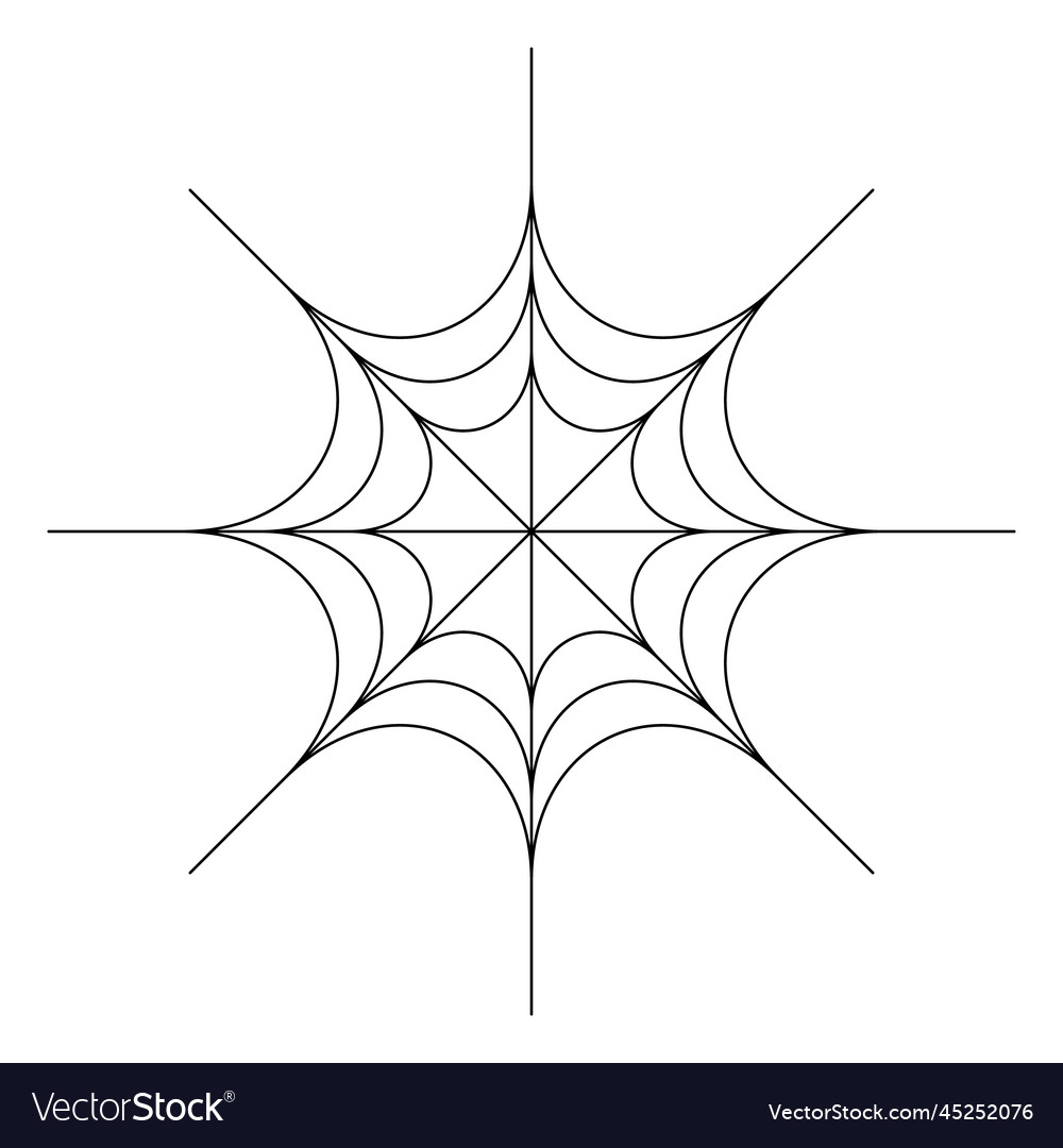 Thin spider web icon Royalty Free Vector Image