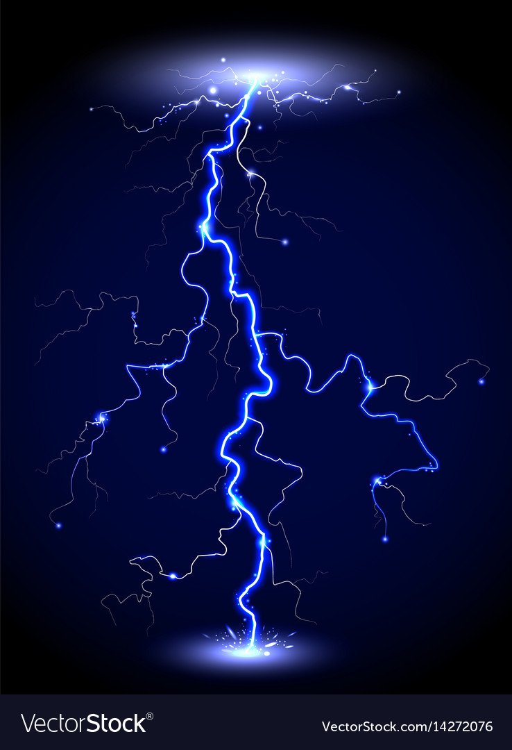 Transparent lightning Royalty Free Vector Image