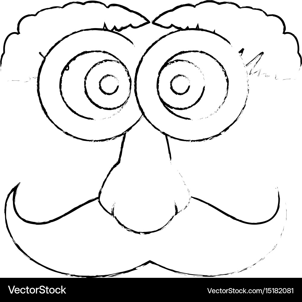 April fools day cartoon face Royalty Free Vector Image
