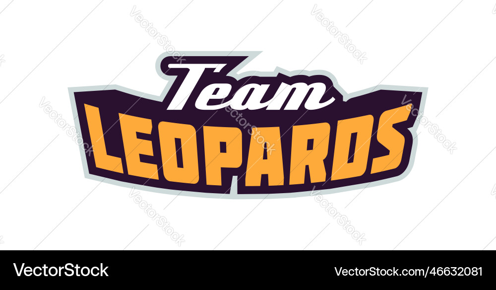 Bold sports font for leopard logo text style Vector Image
