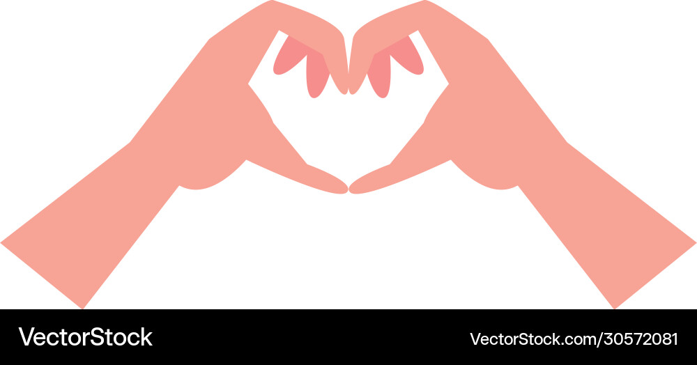 Charity donations concept hands making heart icon Vector Image