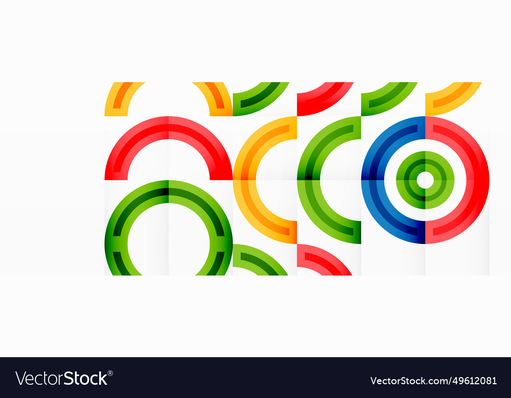 Circles are arranged in a grid pattern abstract Vector Image
