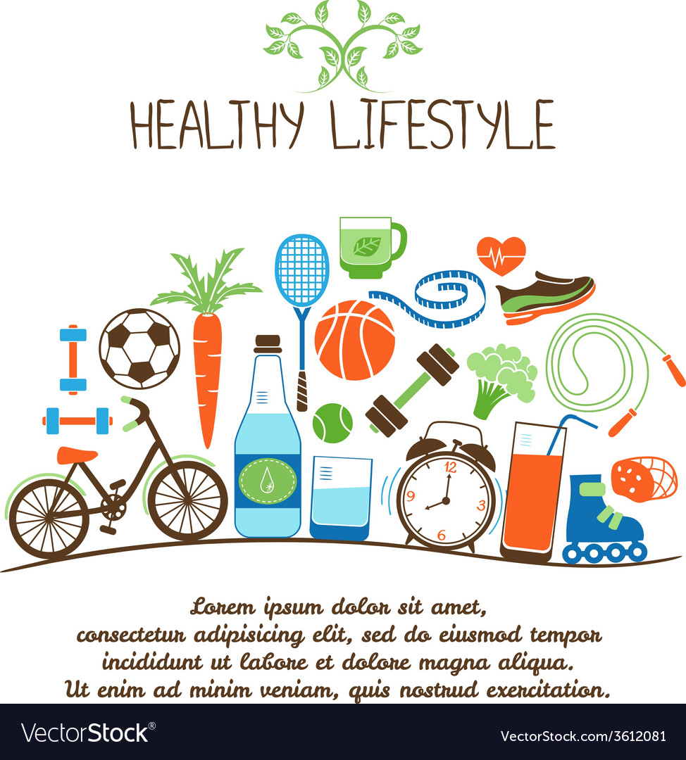 Healthy Lifestyles Royalty Free Vector Image Vectorstock