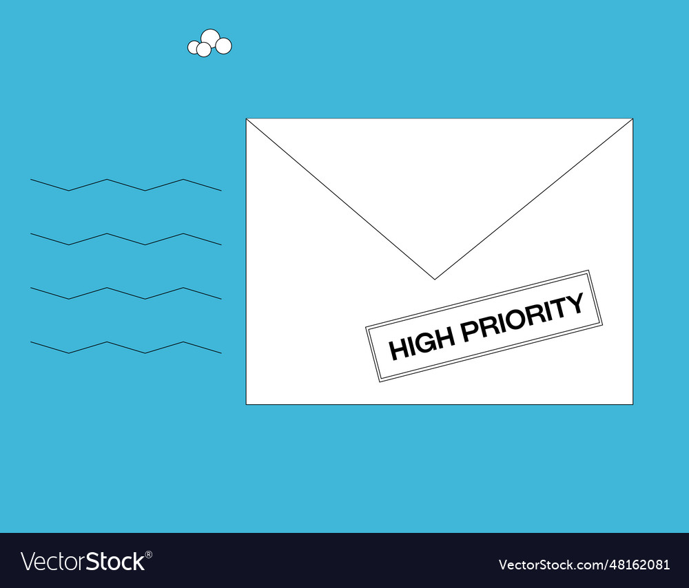 High priority mail Royalty Free Vector Image - VectorStock