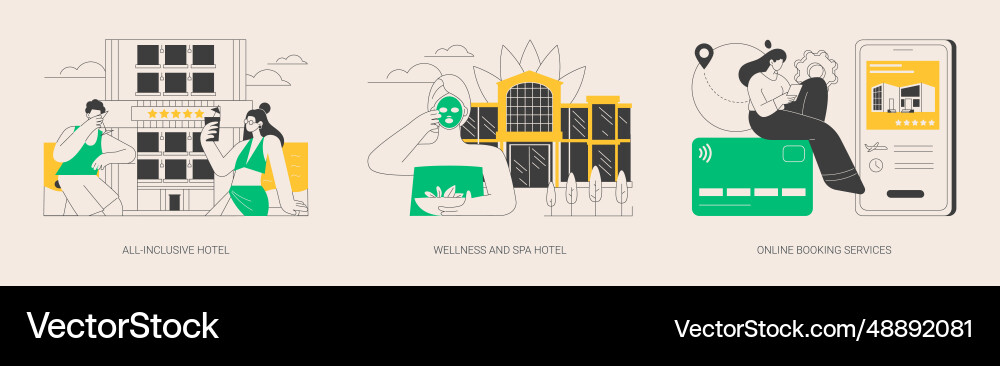 Hospitality industry abstract concept Royalty Free Vector