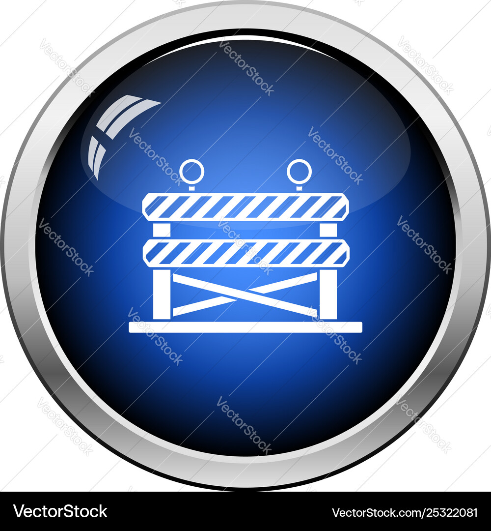 Icon of construction fence Royalty Free Vector Image