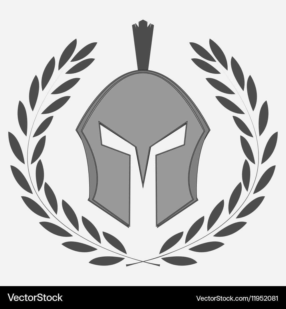 Knight icon with laurel wreath Royalty Free Vector Image