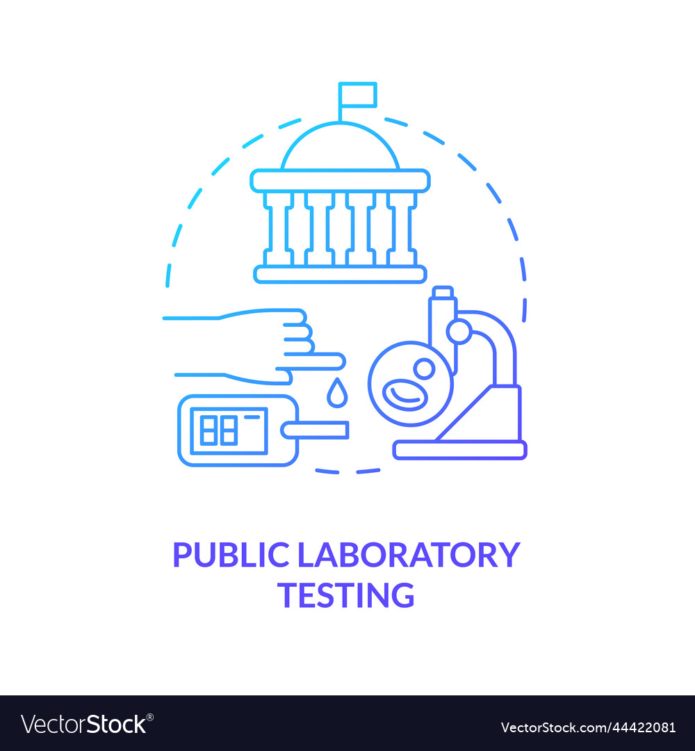 Laboratory testing blue gradient concept icon Vector Image