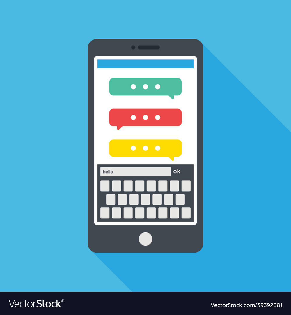 Mobile texting Royalty Free Vector Image - VectorStock