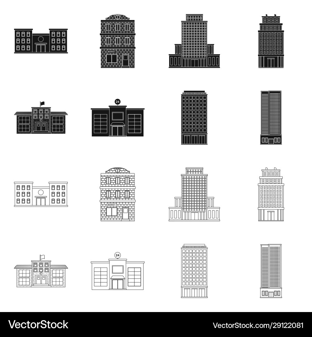 Municipal and center symbol Royalty Free Vector Image