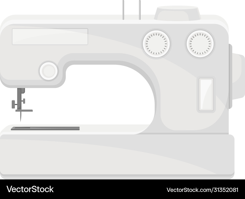 Sewing machine as tailoring equipment for atelier Vector Image