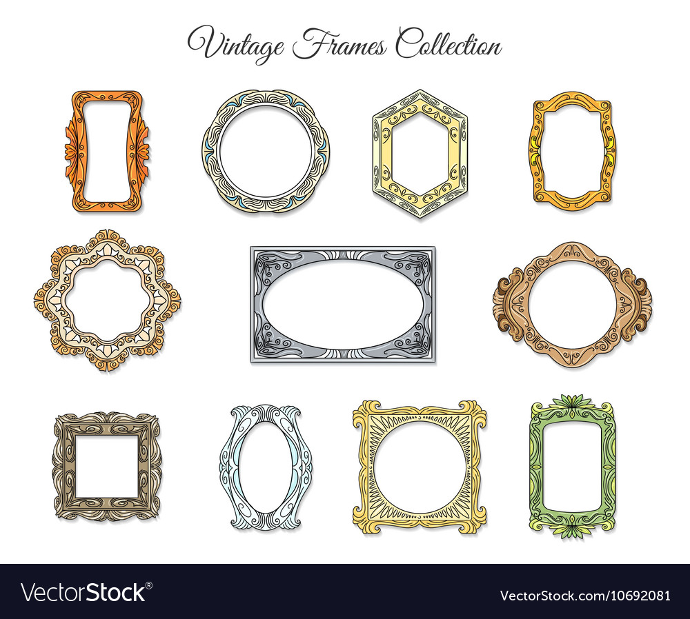 Vintage classic frames Royalty Free Vector Image