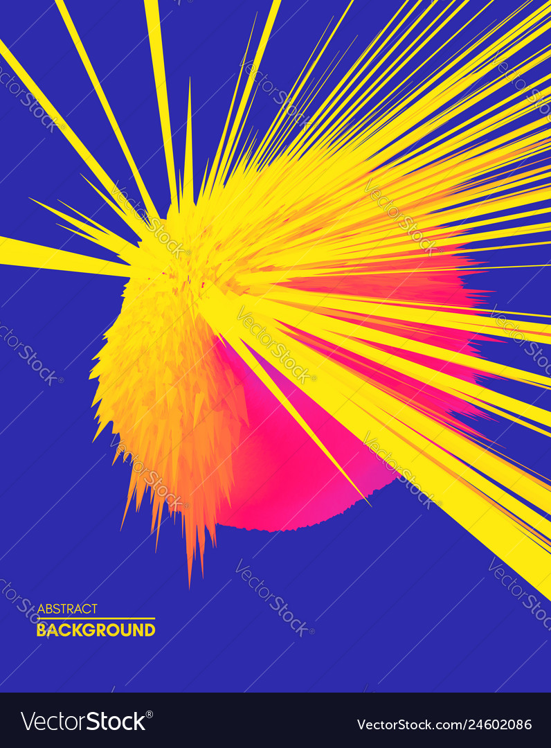 Background with exploding rays abstract burst Vector Image