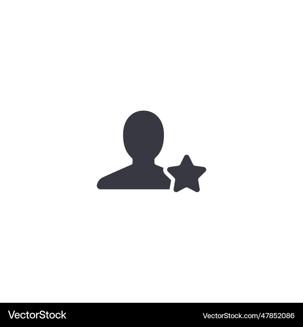 Employee favorite star personal icon profile Vector Image