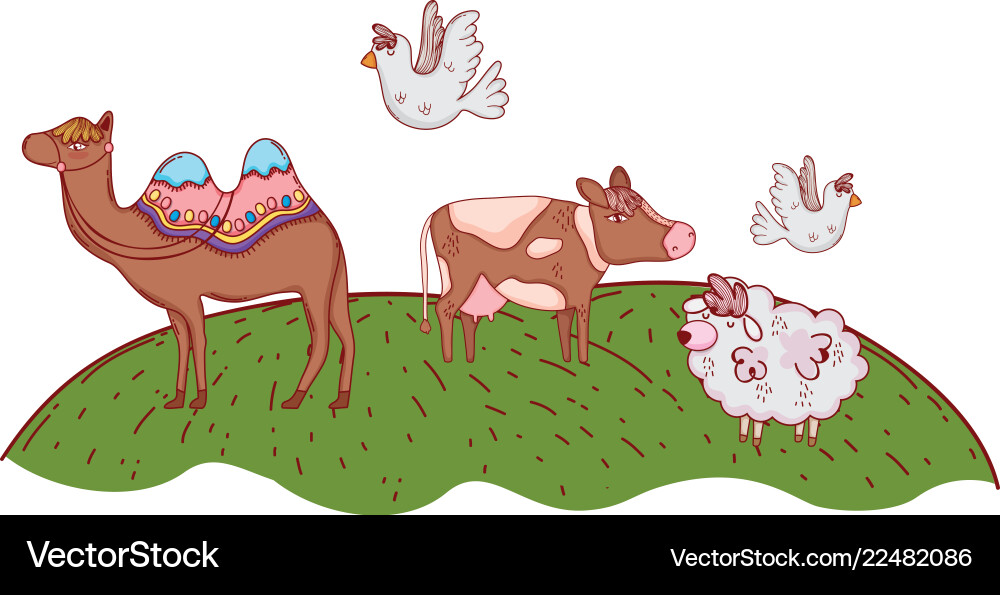 Group of animals cartoon Royalty Free Vector Image