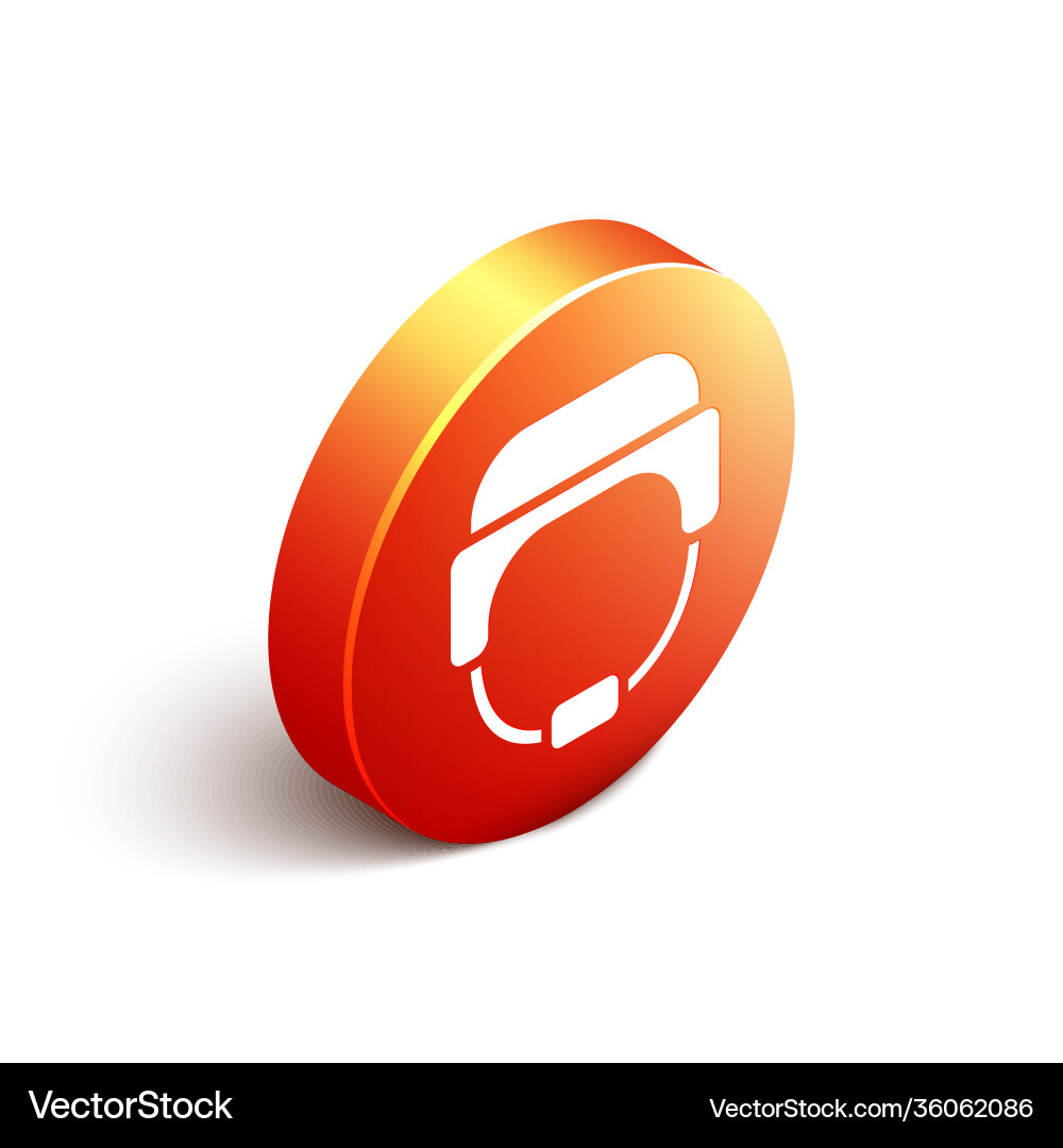 Isometric military helmet icon isolated on white Vector Image