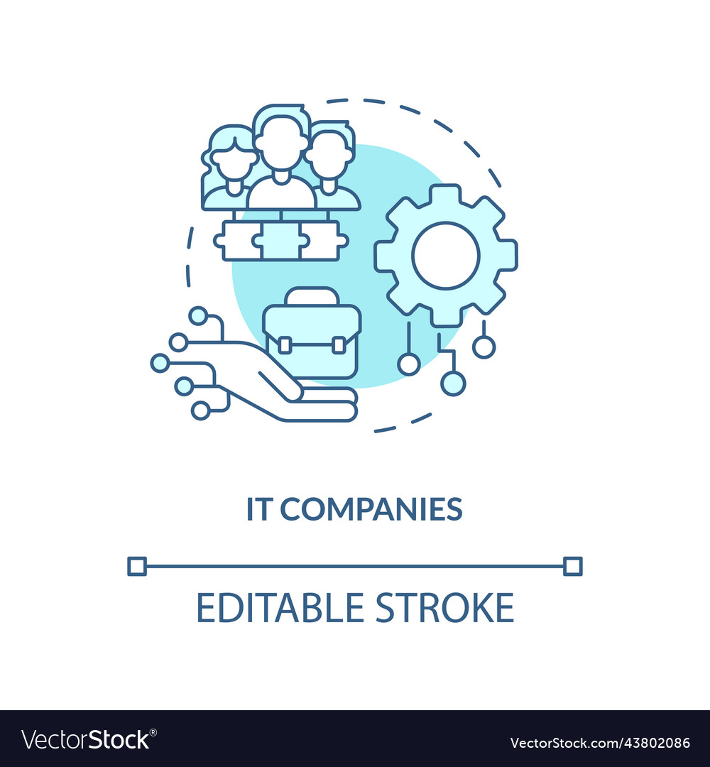 It companies turquoise concept icon Royalty Free Vector It companies turquoise concept icon Royalty Free Vector