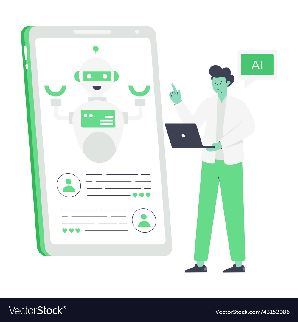 Mobile assistant Royalty Free Vector Image - VectorStock