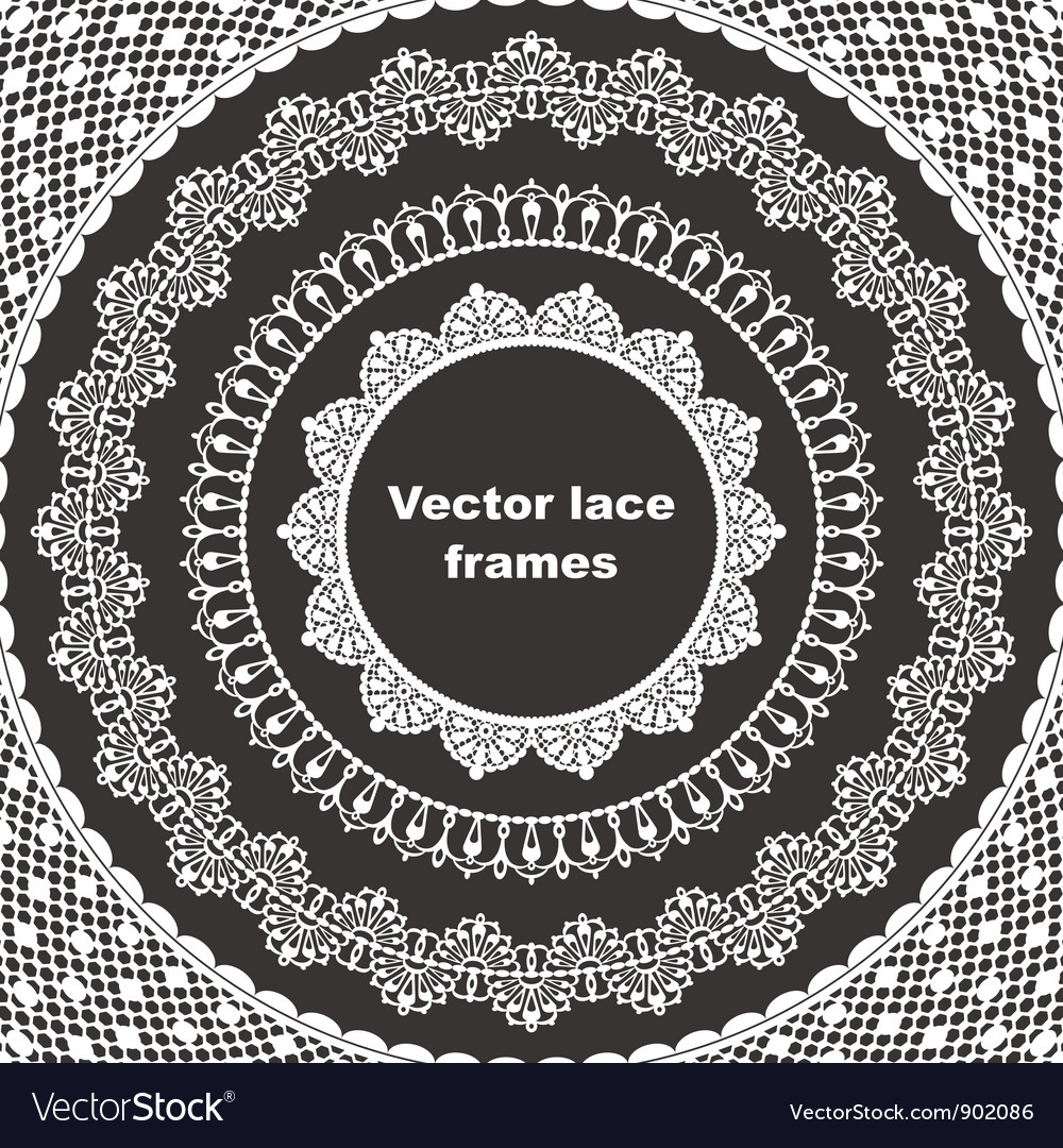 Set lace frames Royalty Free Vector Image - VectorStock