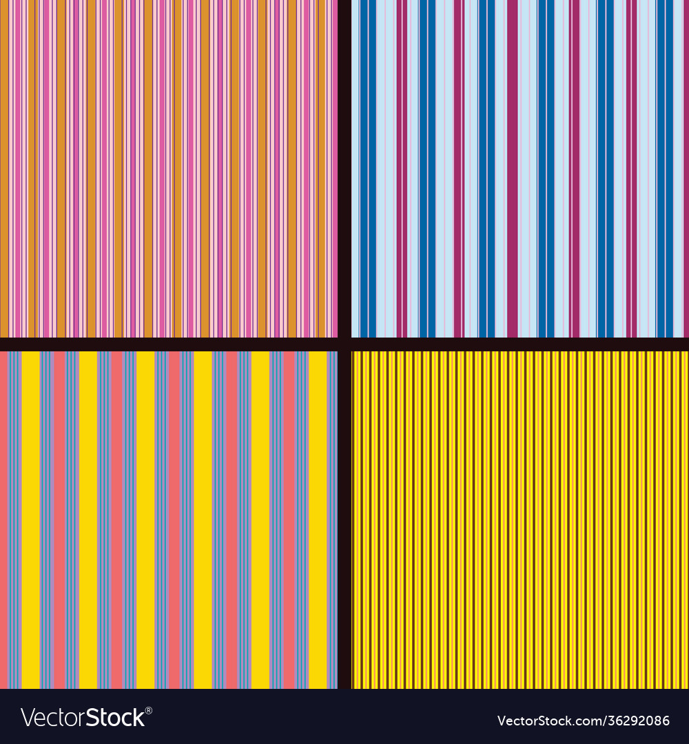 Set multicolored vertical patterns Royalty Free Vector Image