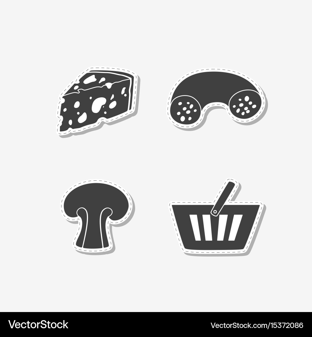 Set of hand drawn stickers Royalty Free Vector Image