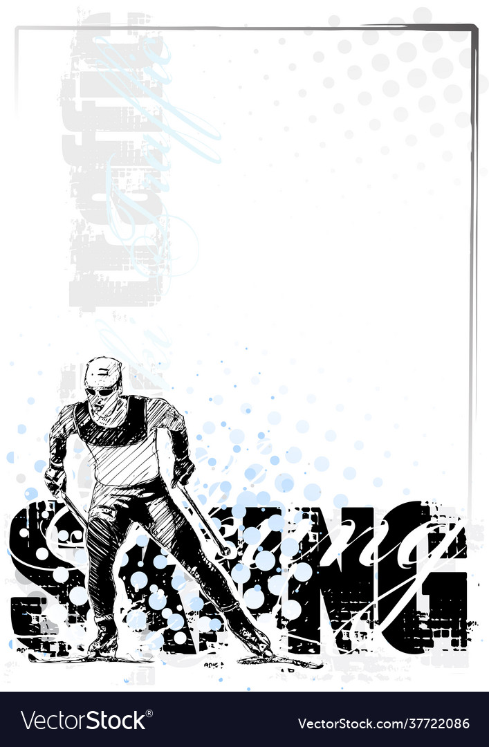 Skiing background Royalty Free Vector Image - VectorStock