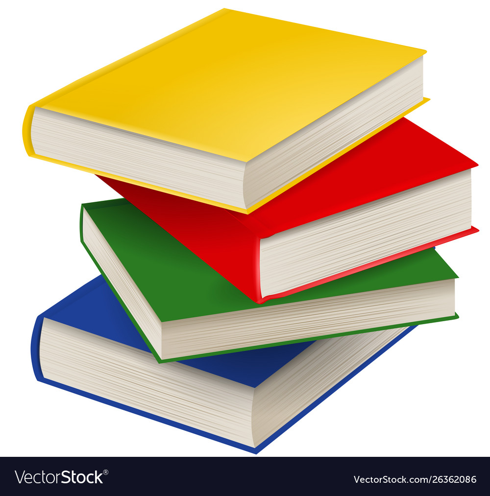 Stack colorful books Royalty Free Vector Image Stack colorful books Royalty Free Vector Image