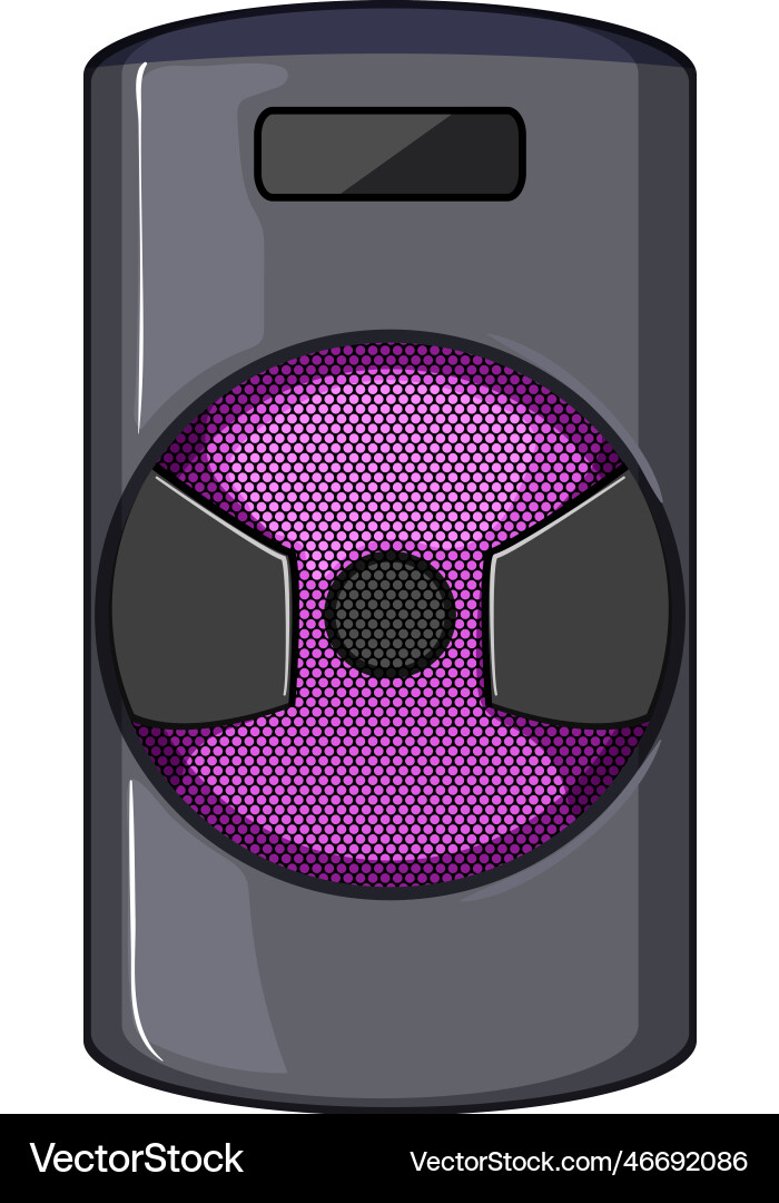 Volume partybox sound cartoon Royalty Free Vector Image