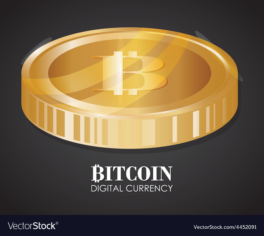 Bitcoin design Royalty Free Vector Image - VectorStock