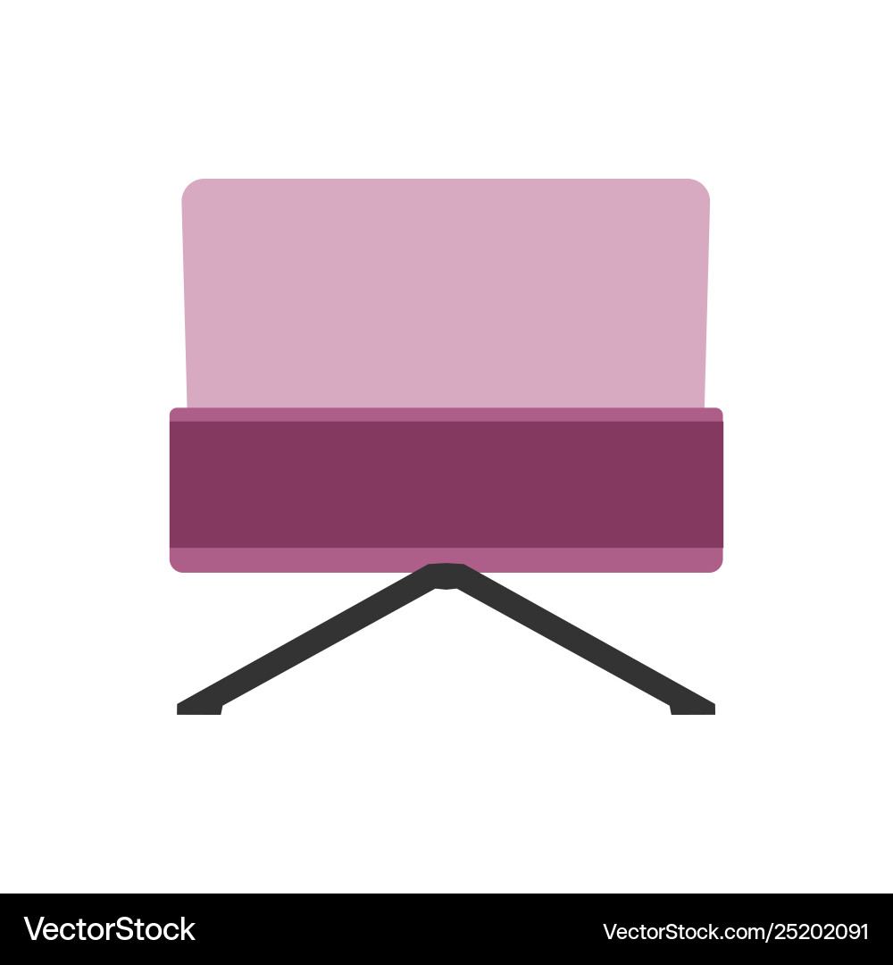 Chair home comfortable style interior icon room Vector Image