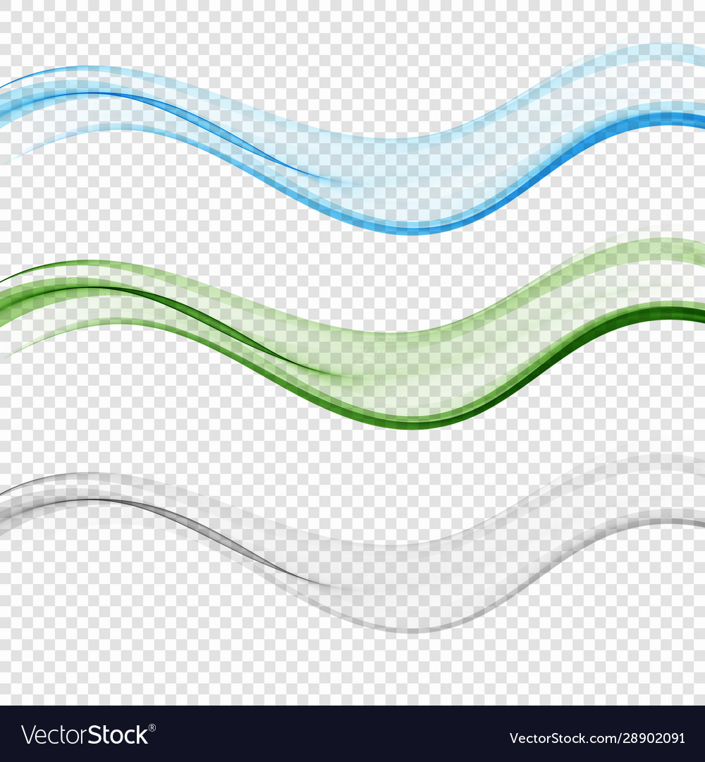 Color wave abstract background set wave Royalty Free Vector