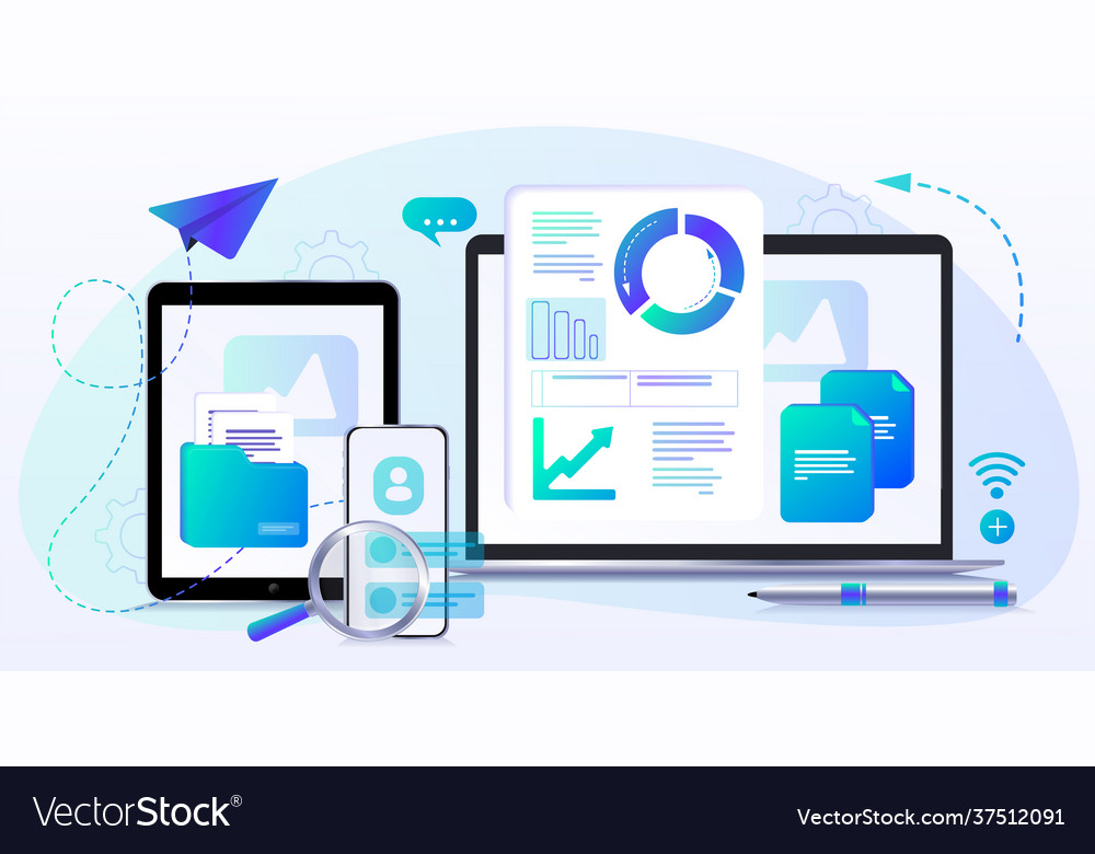 Data set process classification database Vector Image