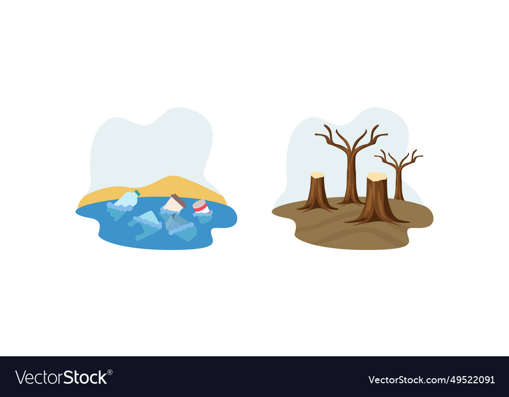 Environmental pollution Royalty Free Vector Image