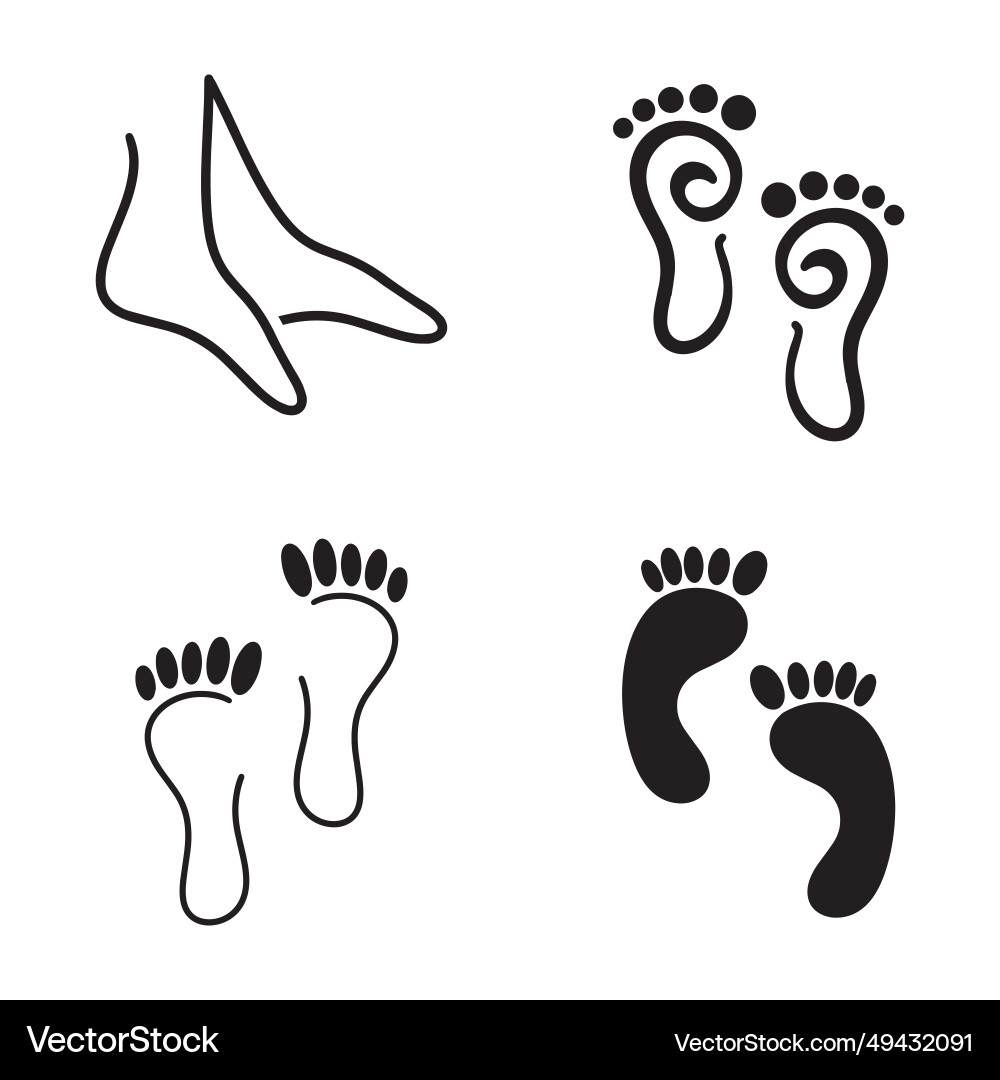 Foot and care icon logo template ankle Royalty Free Vector