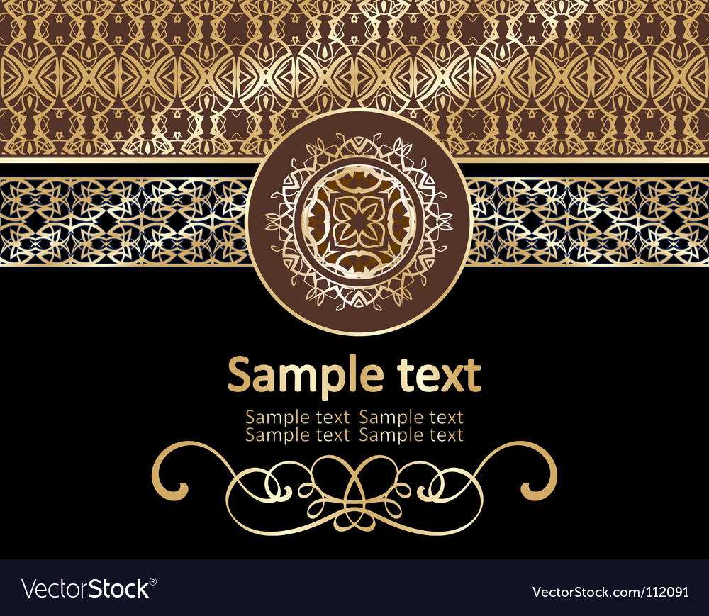 Gold pattern Royalty Free Vector Image - VectorStock