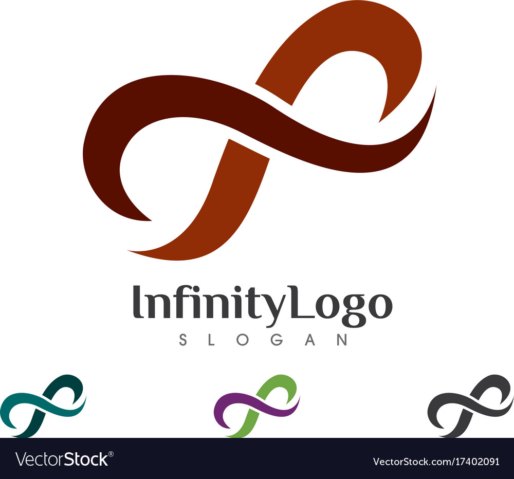 Infinity logo template Royalty Free Vector Image