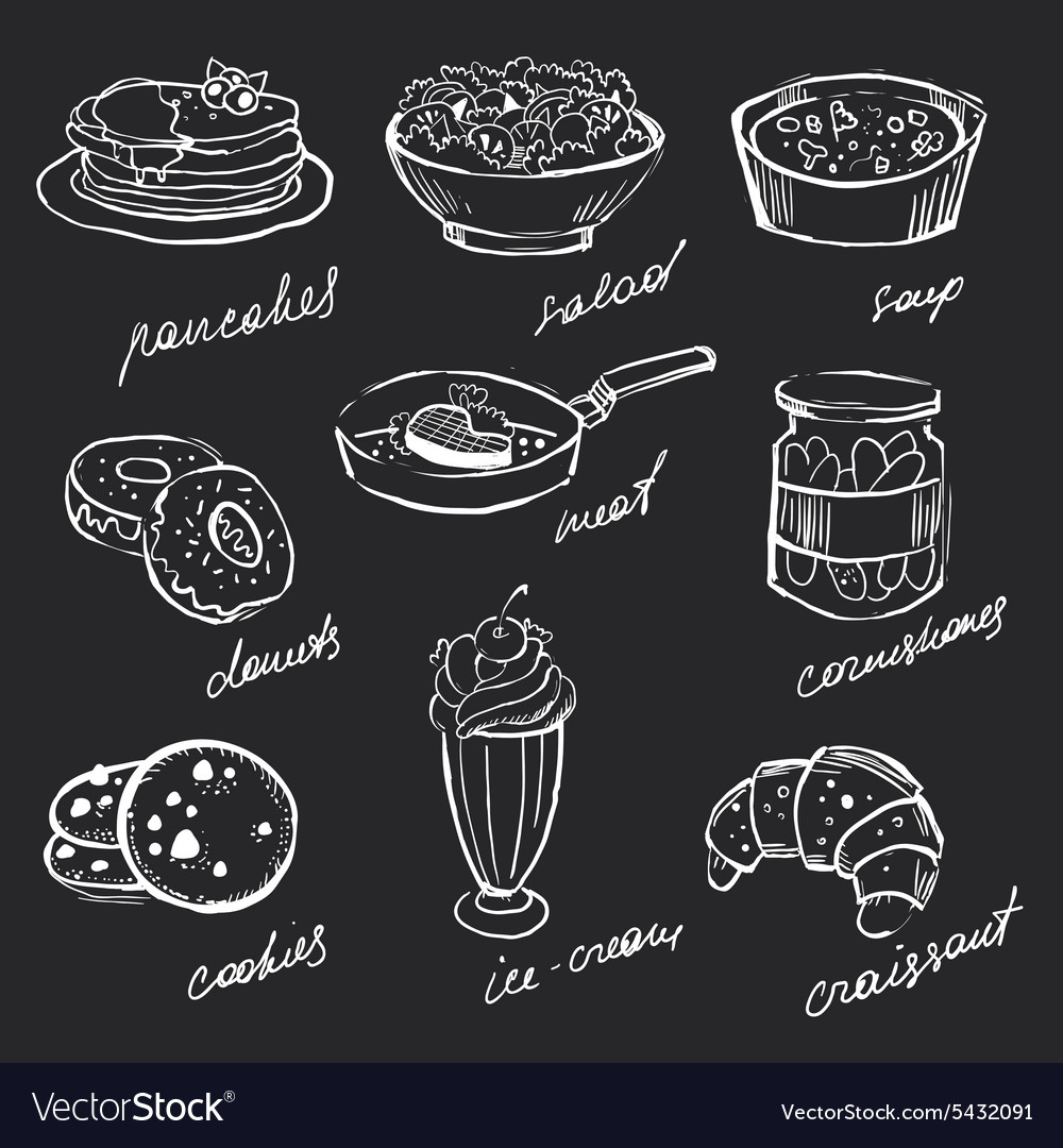 Menu icons Royalty Free Vector Image - VectorStock