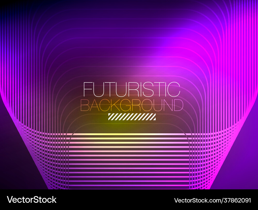 Neon color square shape lines abstract background Vector Image