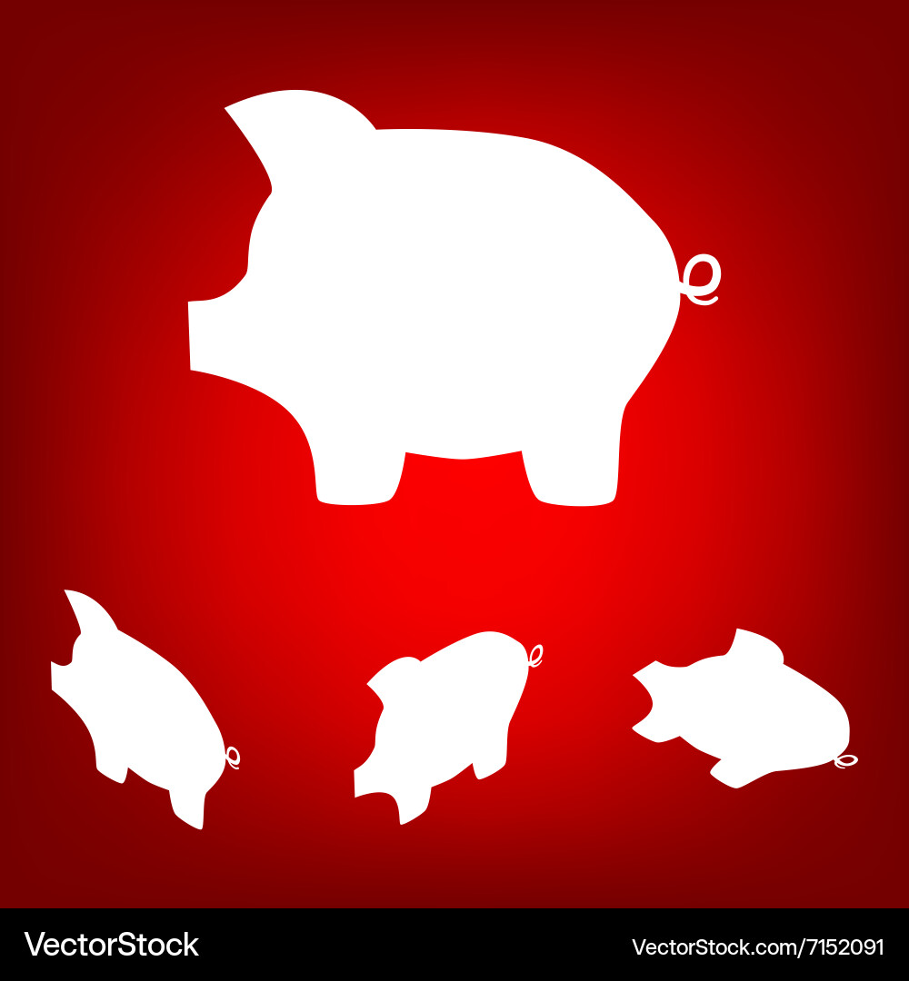 Pig money bank icon Royalty Free Vector Image - VectorStock