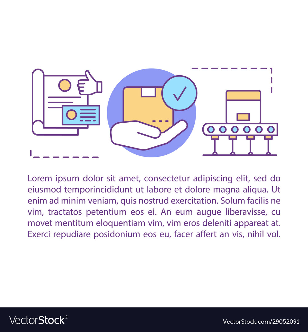 Production process concept linear Royalty Free Vector Image
