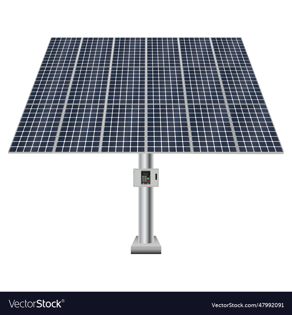 Realistic 3d photovoltaic module isolated Vector Image