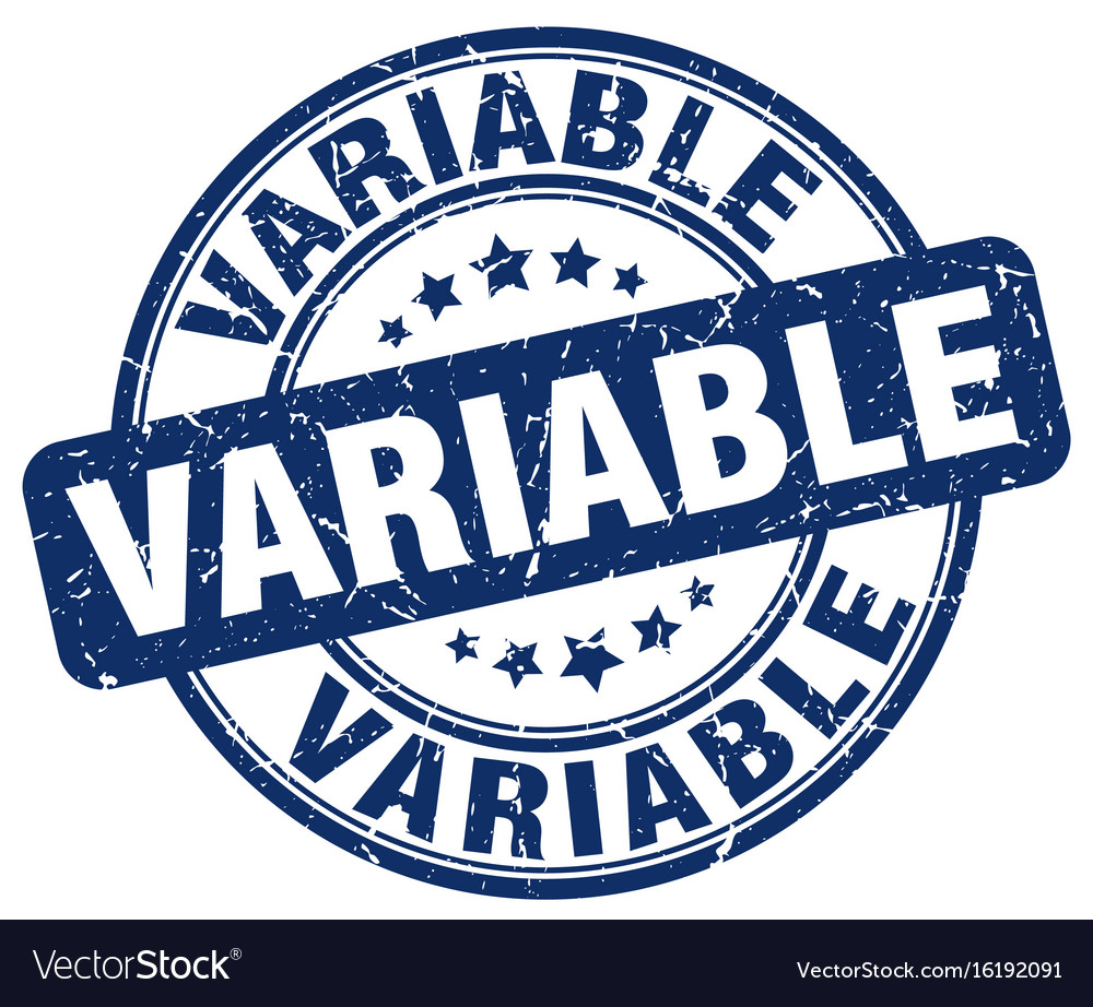 Variable blue grunge stamp Royalty Free Vector Image