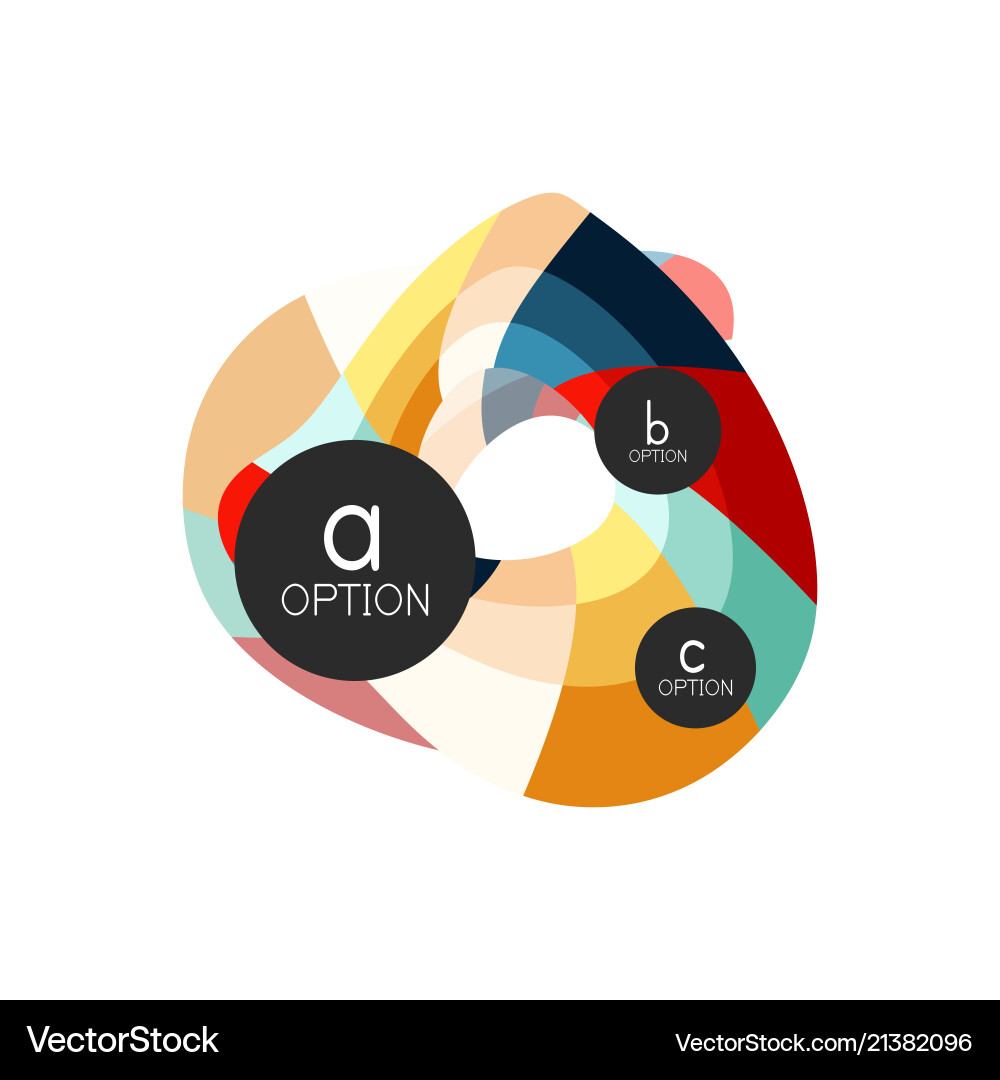 Abstract colorful geometric option infographics Vector Image