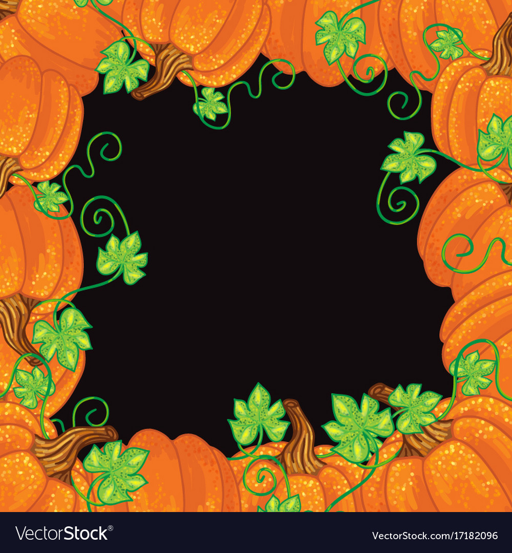 Halloween background frame Royalty Free Vector Image