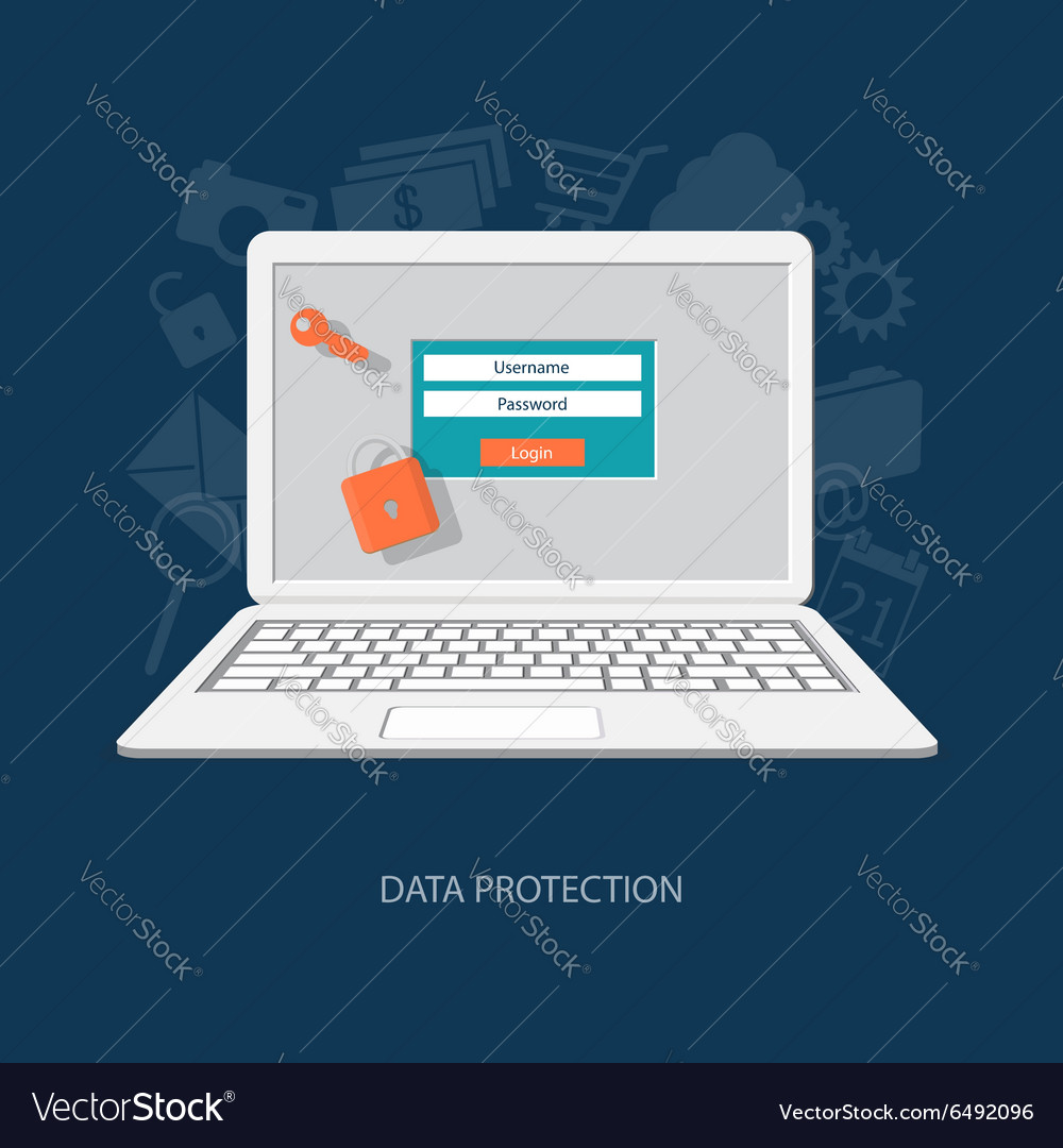 Internet security concept Royalty Free Vector Image
