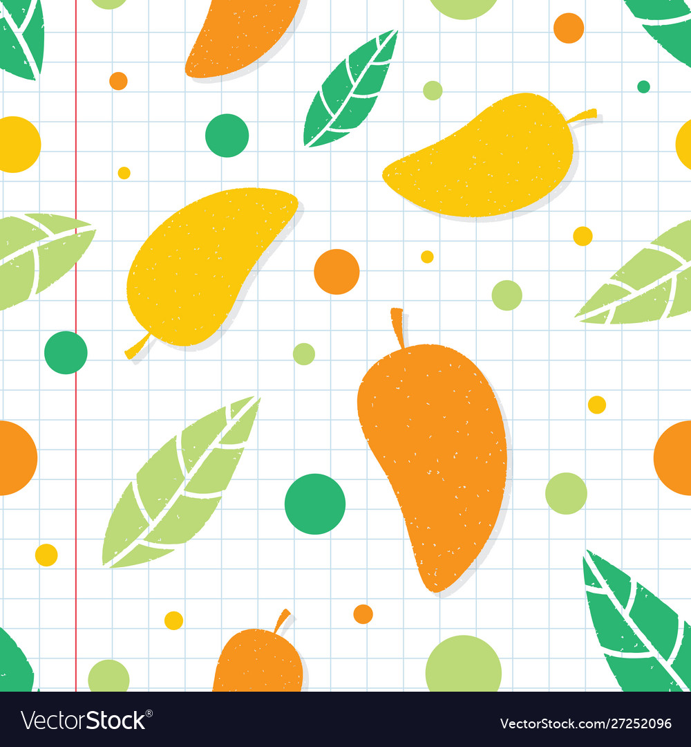 Mango seamless pattern Royalty Free Vector Image