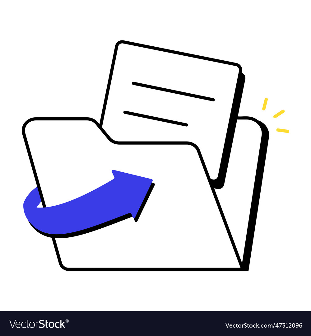 Send folder Royalty Free Vector Image - VectorStock
