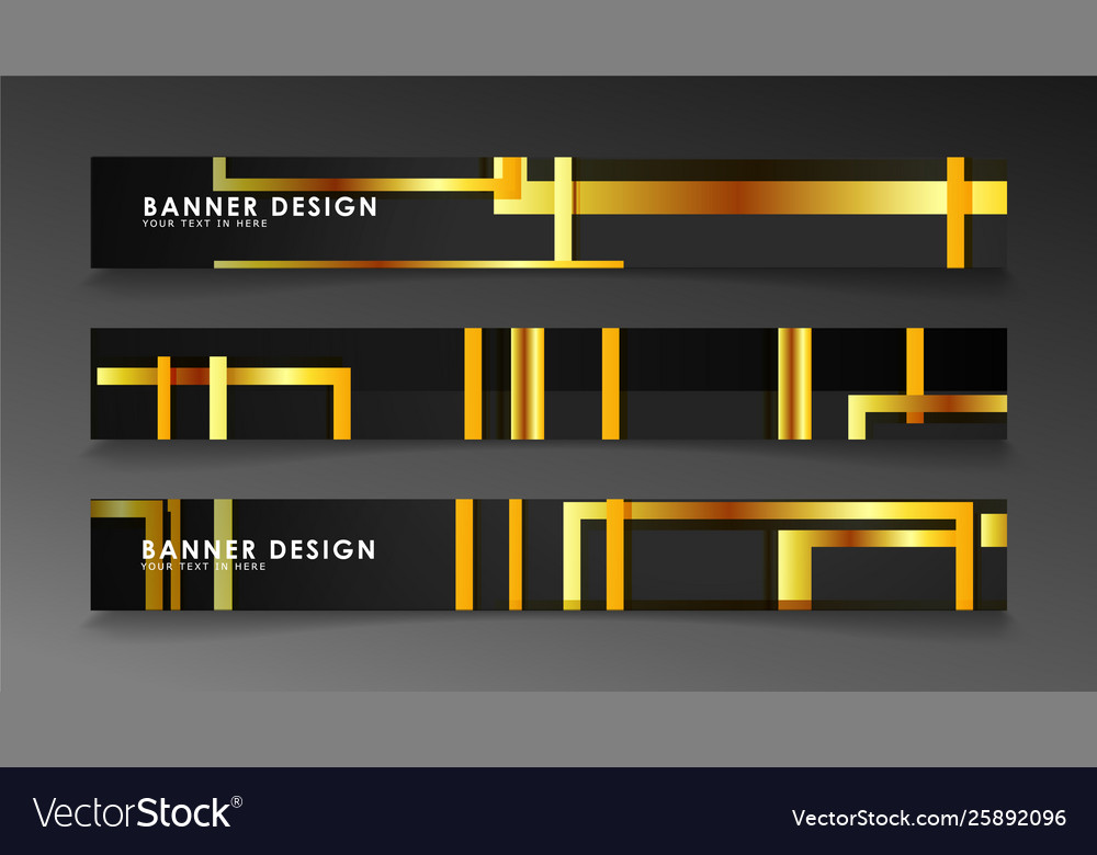 Set a banner with rectangular background Vector Image