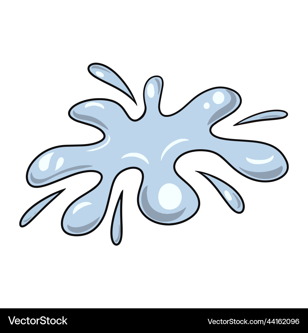 Splashes of water in different directions puddle Vector Image